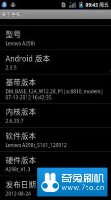 联想 A298t 刷机包 官方原厂提取 省电内核 稳定流畅_刷机包ROM下载_奇兔rom市场